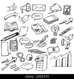 Hand draw business idea icon doodles sketch design Stock Vector Image ...