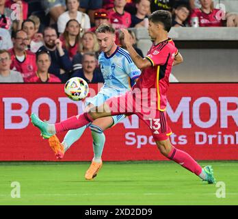 St. Louis, USA. 19th June, 2024. St. Louis City midfielder Hosei Kijima ...