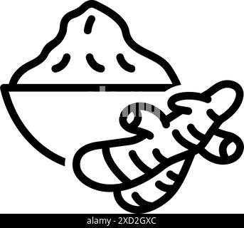 turmeric logo icon vector symbol design element Stock Vector Image ...