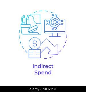 Operational spend blue gradient concept icon Stock Vector Image & Art ...