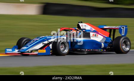 June 09, 2024: USF Pro 2000 BN Racing car driven by #74 Nicolas ...