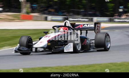 June 09, 2024: INDY NXT Andretti Global car driven by #27 Bryce Aron ...