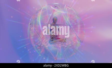 radiance of the energy astral system of torsion field Stock Photo - Alamy