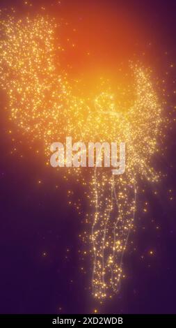 3d illustration. The golden angel in the astral space Stock Photo - Alamy