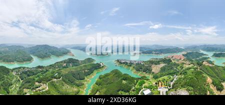 XINGYI, CHINA - JUNE 20, 2024 - Aerial photo shows the ecological ...
