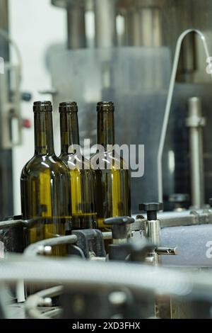 the bottling of wine in a modern industrial wine bottling plant wine ...