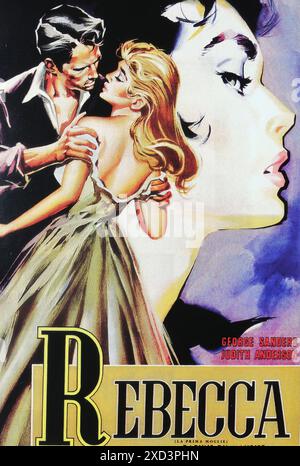 Rebecca, Alfred Hitchcock. Movie poster for Alfred Hitchcock's "Rebecca ...