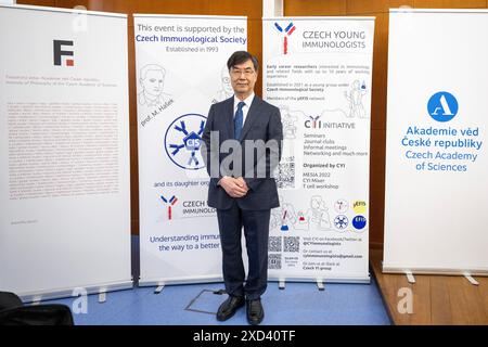 Japanese scientist and immunologist Shimon Sakaguchi receives the ...