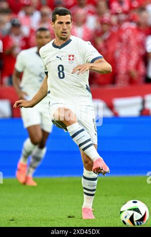 Remo Freuler (8) of Switzerland pictured during a soccer game between ...