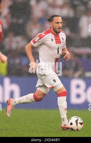 Giorgi Kochorashvili (6) of Georgia during a soccer game between the ...