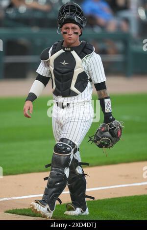 Chicago White Sox catcher Korey Lee (26) catches a Detroit Tigers' Jake ...