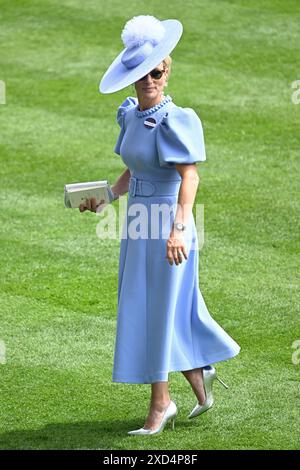Zara Tindall attending day three of Royal Ascot at Ascot Racecourse ...