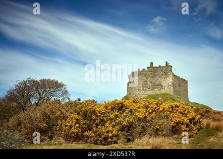 On Eilean Tioram, time taking its toll on the historic, ruined ramparts ...