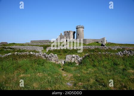 The lighthouse is one attraction of The Aran Islands and old signal ...