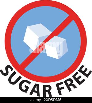 Sugar free logo or badge template. Suitable for food product. Vector ...