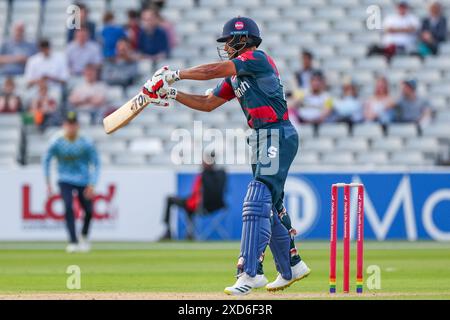 Birmingham, UK. 20th June, 2024. Raphael Weatherall in action during ...