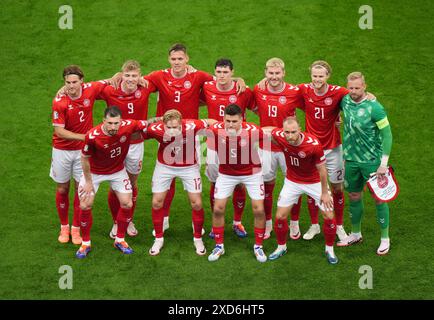 Jonas Wind and Joakim Maehle of Denmark during the UEFA Euro 2024 match ...