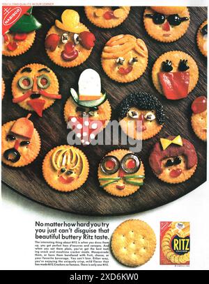 Ritz Cracker - Vintage american magazine press advertising Stock Photo ...
