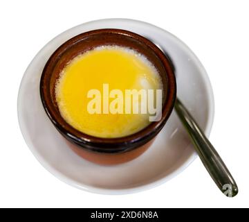 Clay pot contains fermented milk curd with honey Stock Photo - Alamy