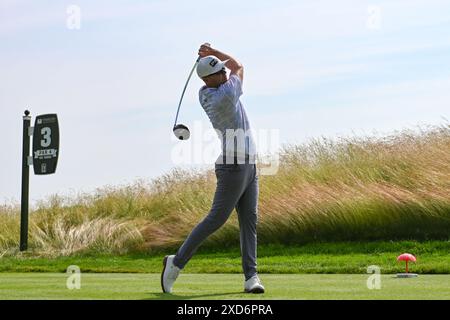 Seamus Power watches his fairway shot during the third round of the ...
