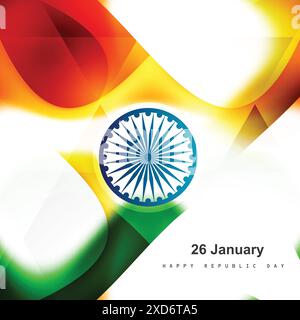 tricolor shiny indian flag card Stock Vector Image & Art - Alamy