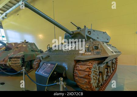 WW2 American M10 Wolverine tank destroyer from the Battle of the Bulge ...