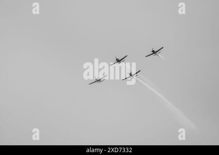 Performing Fighter Planes Flying in Formation Stock Photo - Alamy