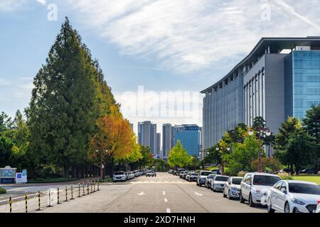 Awesome cityscape at Yeouido (Yeoui Island), Seoul, South Korea Stock ...