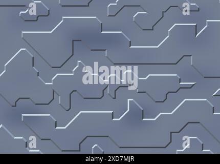 Background with metallic panels texture, wires and circuit. Spaceship ...