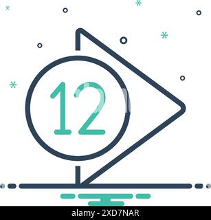 Icon for number,enumeration Stock Vector Image & Art - Alamy