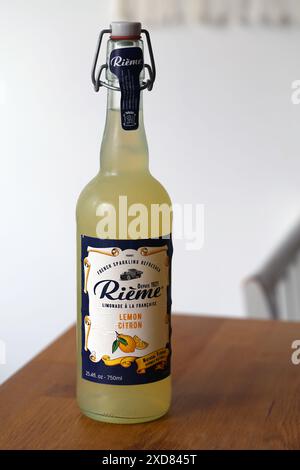 Bottle Rième Citron, lemon lemonade. Delicious refreshment during hot ...