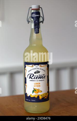 Bottle Rième Citron, lemon lemonade. Delicious refreshment during hot ...