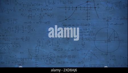 Image of mathematical equations and formulae with drawings Stock Photo ...