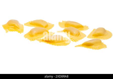 italian ravioli isolated on white background Stock Photo - Alamy