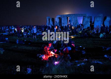 Pre-dawn revellers celebrate the summer Solstice (mid-summer and ...