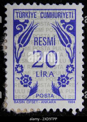 ISTANBUL, TURKEY - DECEMBER 27, 2020: Turkish stamp shows Ferry and map ...