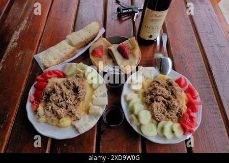 Traditional Montenegrin meal, Zabljak, Montenegro Stock Photo - Alamy