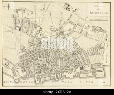LIVERPOOL antique town city plan. BARTHOLOMEW 1898 old map chart Stock ...
