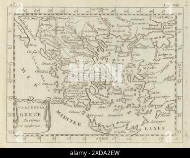 Carte de la Grèce ancienne. Ancient Greece. LAPIE 1832 old antique map ...
