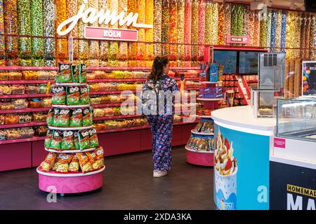 candy store jamin on the shopping street Hohe Strasse, Cologne, Germany ...