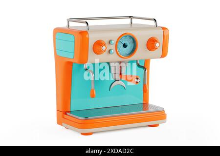 Cartoon Coffee Machine Appliance Icon Minimal Style on a white ...
