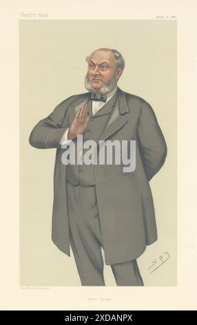 VANITY FAIR SPY CARTOON Samuel Laing 'The infant Samuel' Finance 1873 ...