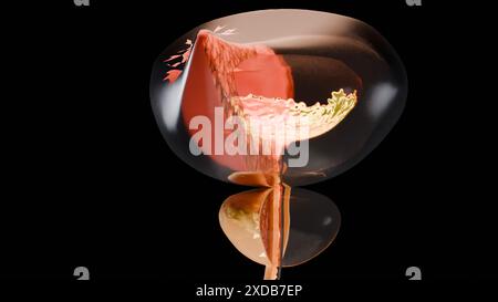 urinary or excretory system, detailed male bladder and prostate gland ...