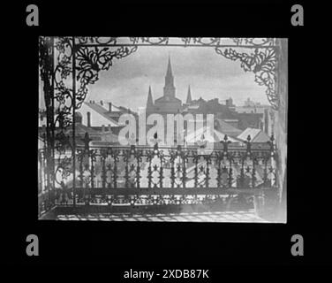A vista through iron lace, New Orleans. Genthe photograph collection ...