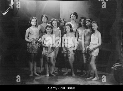 Elizabeth Duncan dancers and children, portrait photograph. Genthe ...