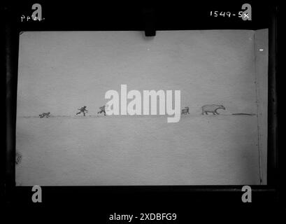 Eskimo hunting scene. Genthe photograph collection Stock Photo - Alamy
