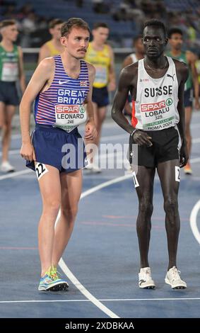 Rory Leonard of Great Britain competing in the men’s 10.000m final at ...