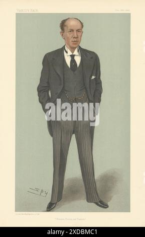 VANITY FAIR SPY CARTOON Stephen Cave 'Amends' Sussex. By Ape 1874 old ...