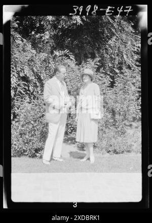 Alanson, Bertram, Mrs., standing outdoors. Genthe photograph collection ...