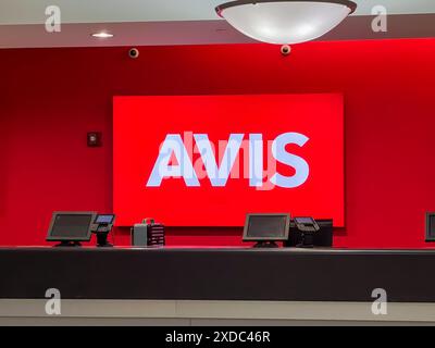 Avis car rental counter at terminal 2 at Incheon International Airport ...